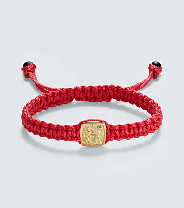 David Yurman Petrvs® Horse 18kt Gold And Onyx Bracelet - Red