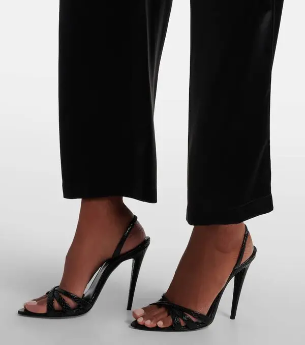 Saint Laurent Silk Satin Straight Pants