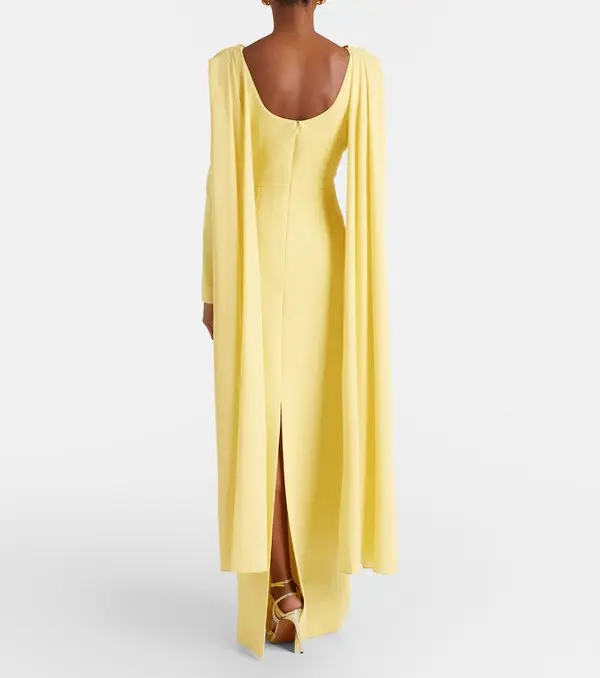 EMILIA WICKSTEAD Zaira Draped Crêpe Gown - Yellow