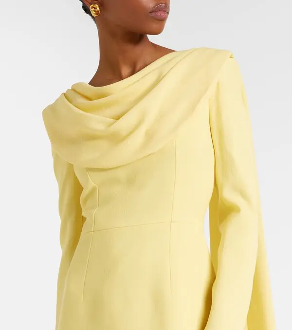 EMILIA WICKSTEAD Zaira Draped Crêpe Gown - Yellow