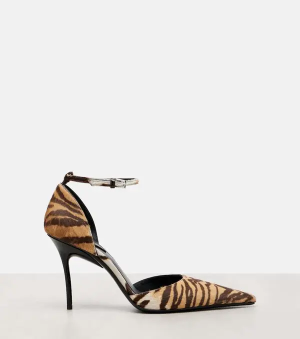Alaïa 90 Tiger-print Calf Hair Pumps