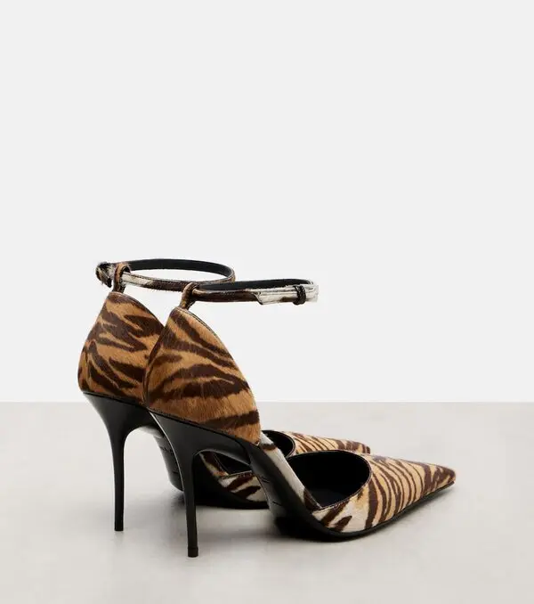 Alaïa 90 Tiger-print Calf Hair Pumps