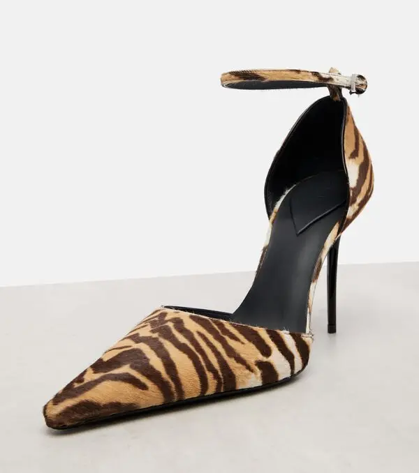 Alaïa 90 Tiger-print Calf Hair Pumps
