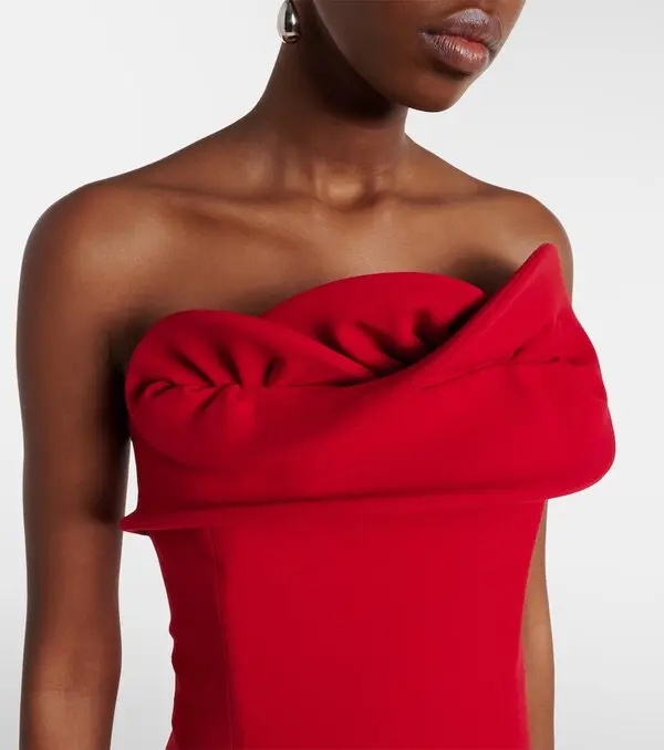 Magda Butrym Wool-blend Bustier Dress - Red