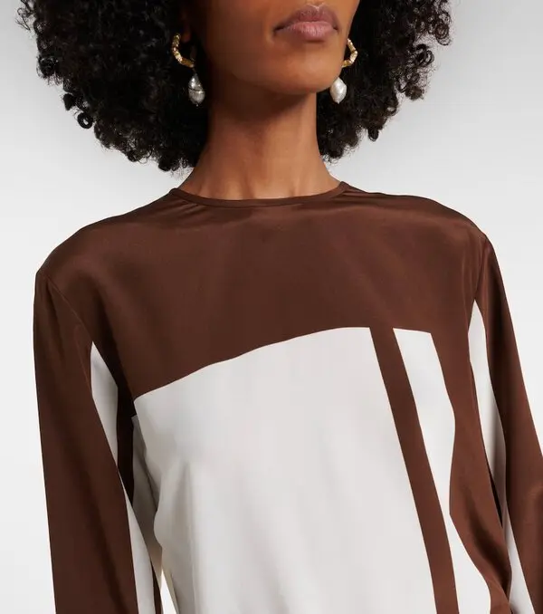 SIR. Printed Silk Satin Mini Dress