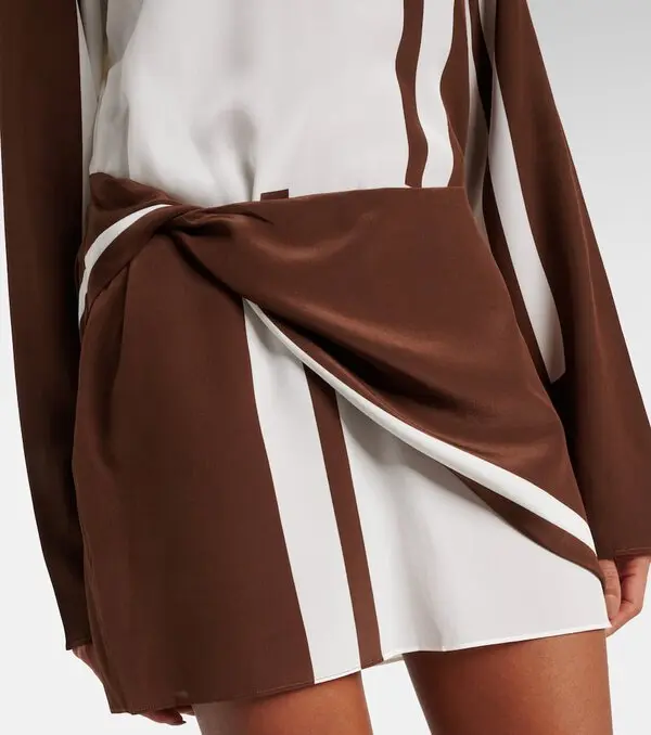 SIR. Printed Silk Satin Mini Dress