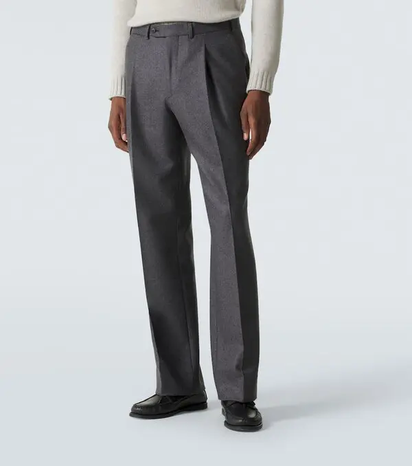 SAMAN AMEL Tailored Wool Suit Trousers