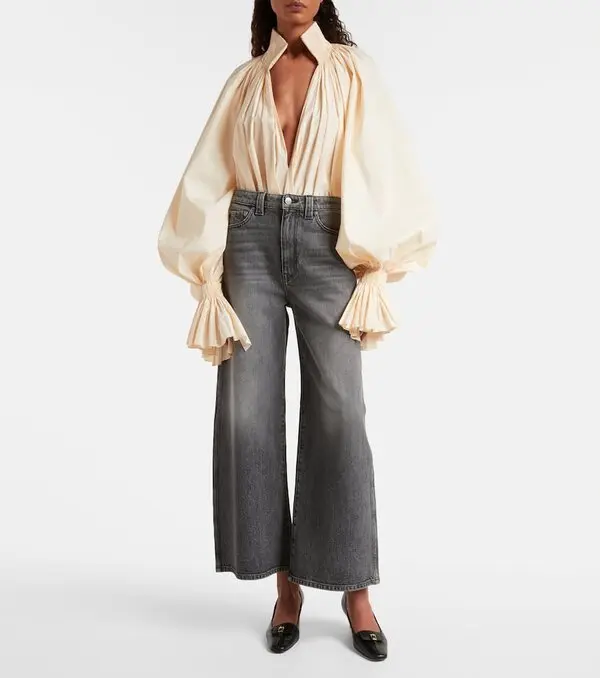 Khaite Delina High-rise Wide-leg Jeans