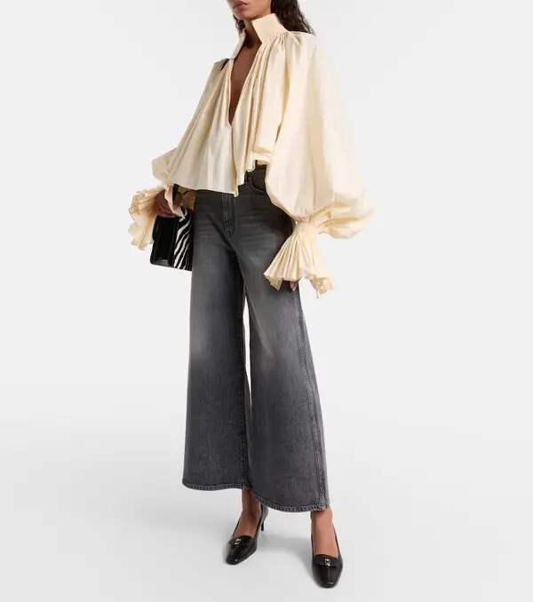 Khaite Delina High-rise Wide-leg Jeans