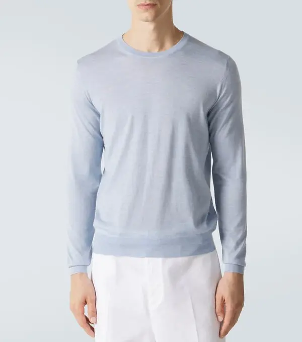 Fedeli Cashmere And Silk Sweater - Blue