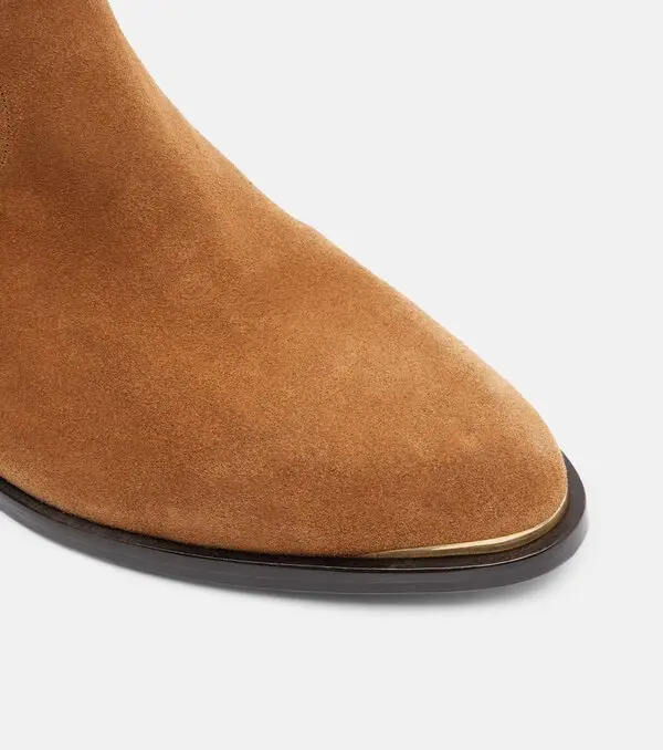 Isabel Marant Étoile Elbana 35 Suede Cowboy Boots - Brown