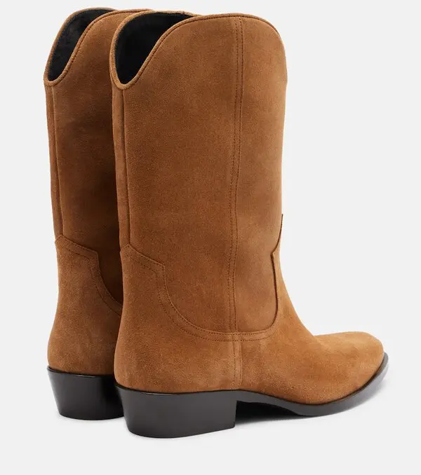 Isabel Marant Étoile Elbana 35 Suede Cowboy Boots - Brown