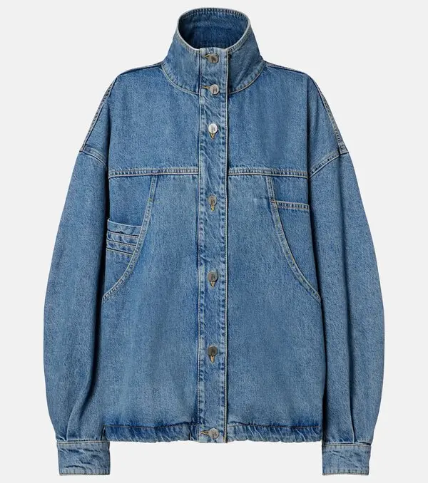 Attico Oversized Denim Bomber Jacket
