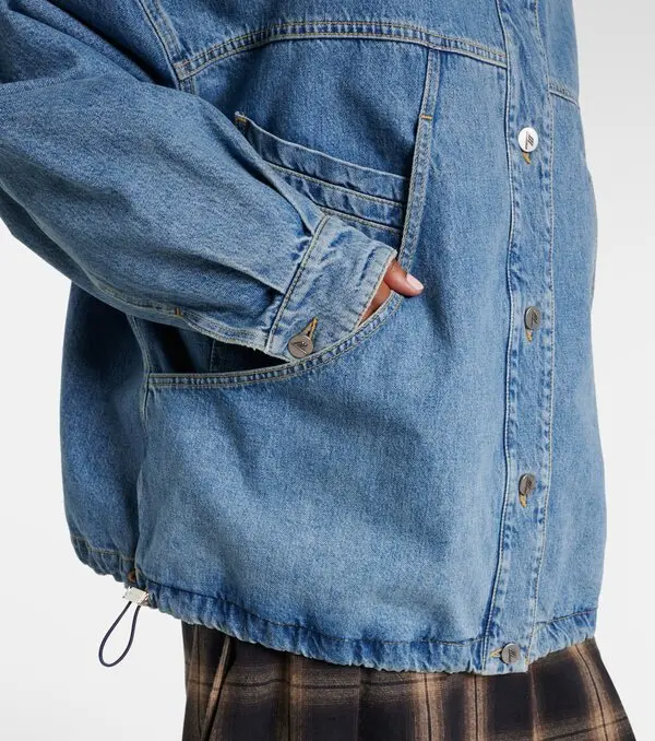 Attico Oversized Denim Bomber Jacket