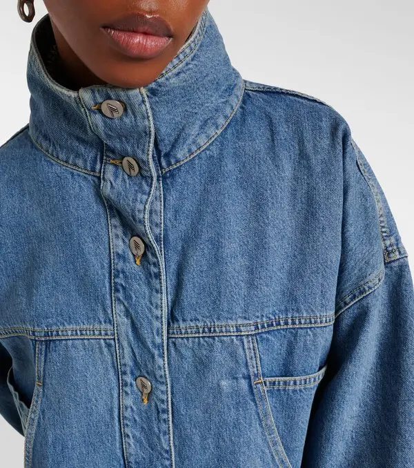Attico Oversized Denim Bomber Jacket