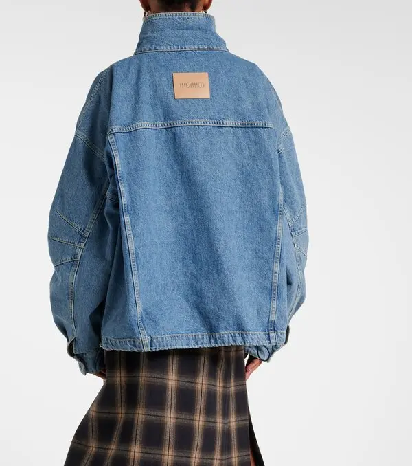 Attico Oversized Denim Bomber Jacket