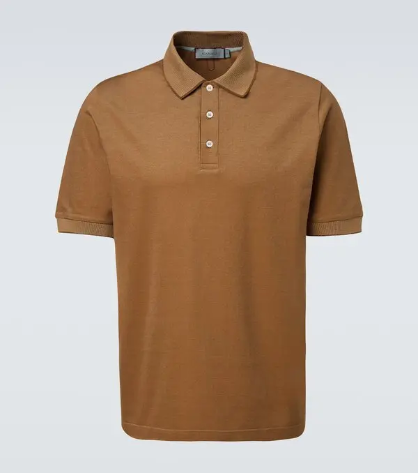 Canali Cotton Polo Shirt - Brown