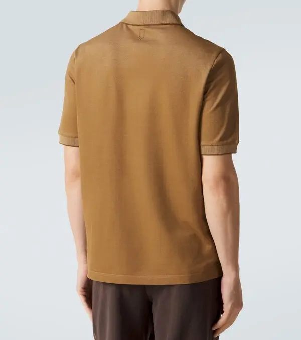 Canali Cotton Polo Shirt - Brown