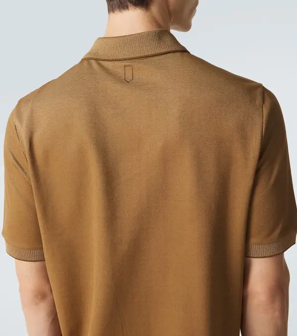 Canali Cotton Polo Shirt - Brown
