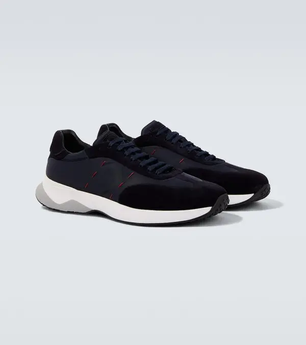 Kiton Suede-trimmed Sneakers
