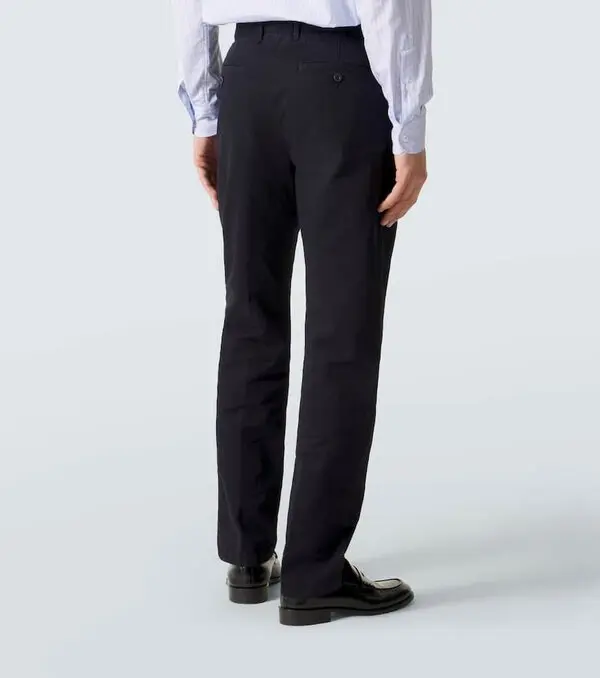 SLOWEAR Cotton And Linen Slim Pants - Blue