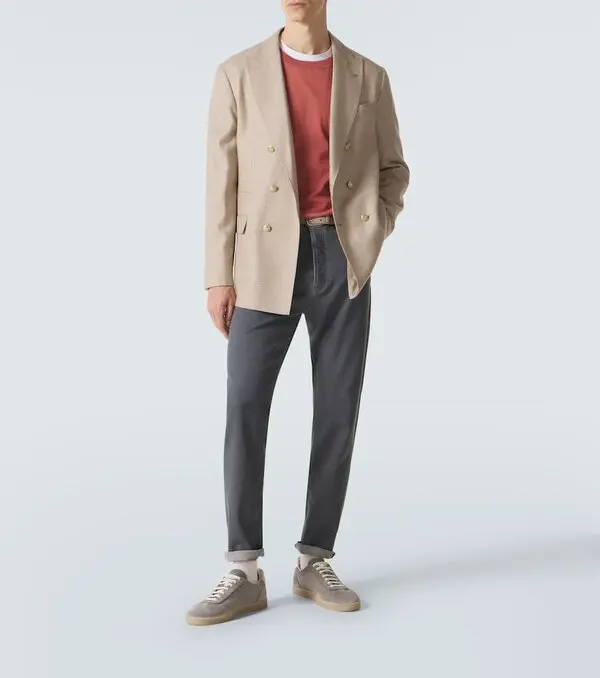 Brunello Cucinelli Logo Straight Jeans - Grey