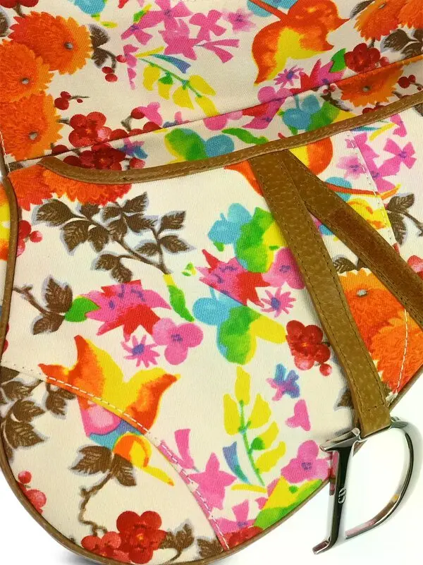 Dior 2005 Floral Saddle Shoulder Bag