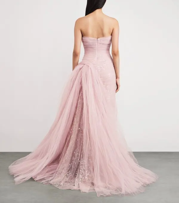 MARMAR HALIM Tulle Strapless Yamara Gown