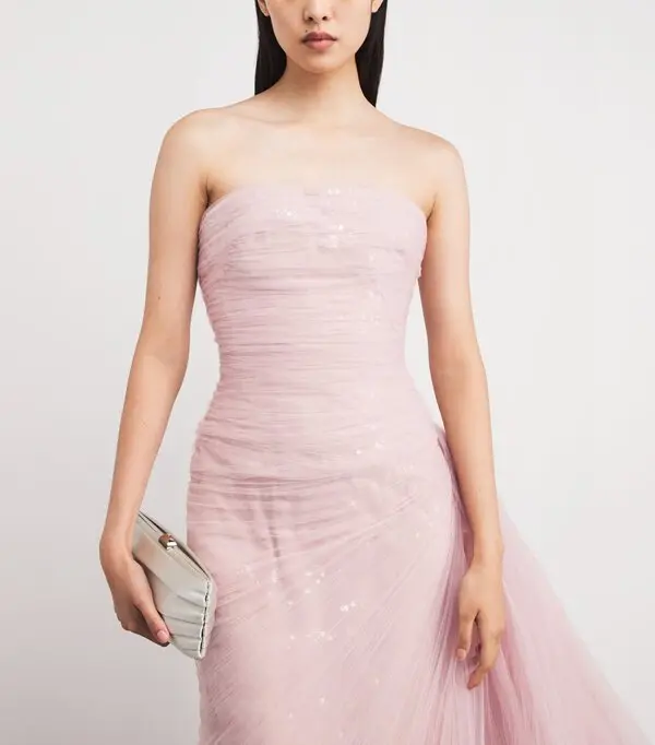 MARMAR HALIM Tulle Strapless Yamara Gown