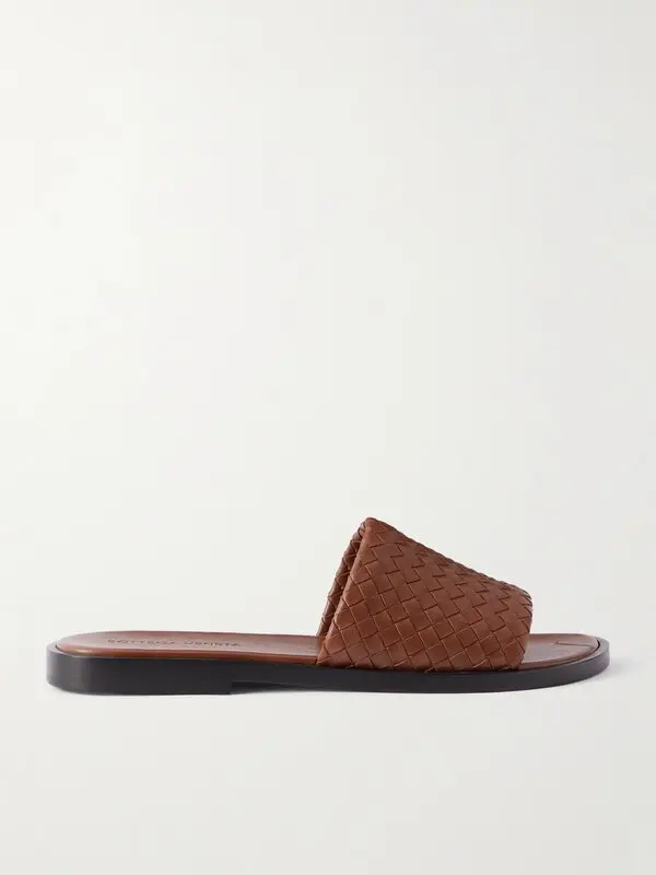 Bottega Veneta Intrecciato Leather Slides