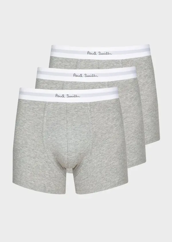 Paul Smith Long Boxer Briefs Three Pack - Grey