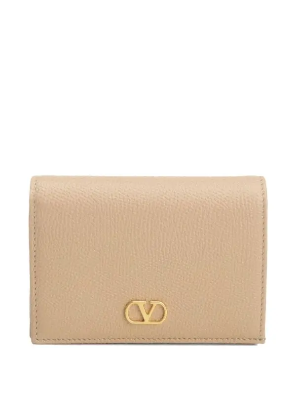 Valentino Garavani Vlogo Signature Leather Wallet - Pink