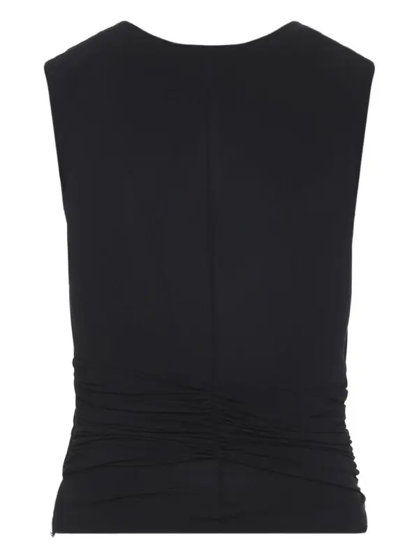 Elisabetta Franchi Sleeveless Top With Gold-tone Hardware - Black