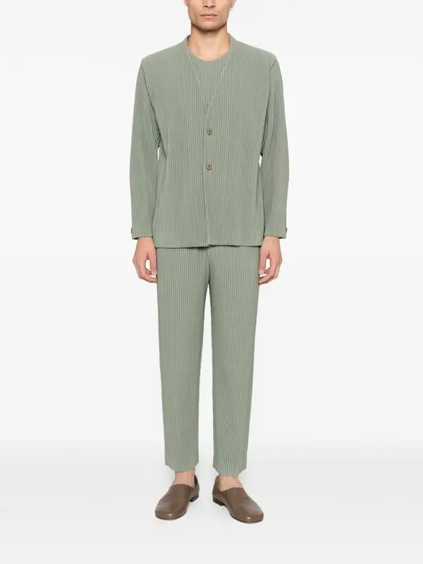 Issey Miyake Pleated Single-breasted Jacket