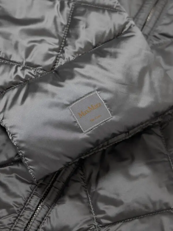Max Mara The Cube Quilted Padded Shell Down Jacket - Gray