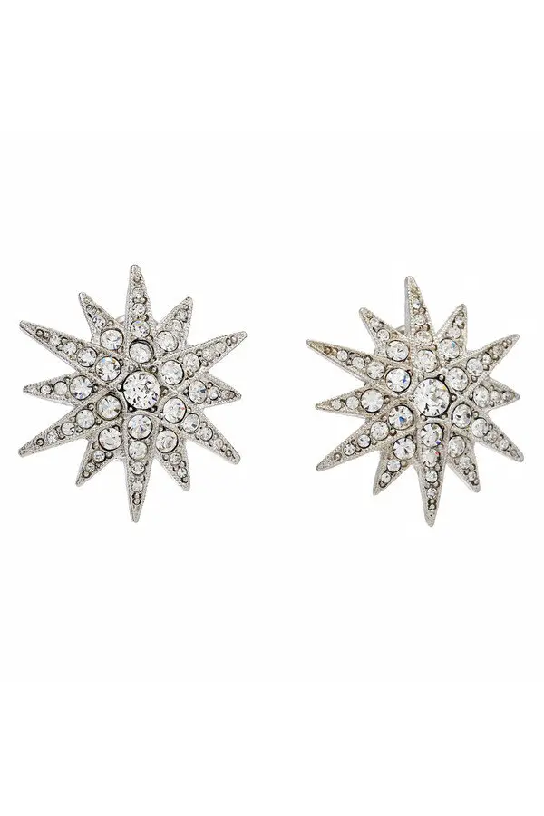 KENNETH JAY LANE Flared Star Clip-on Earrings - Red