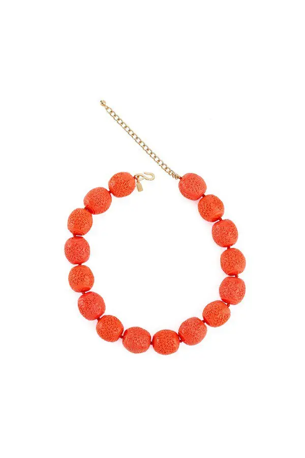 KENNETH JAY LANE Vintage Bead Necklace - Coral