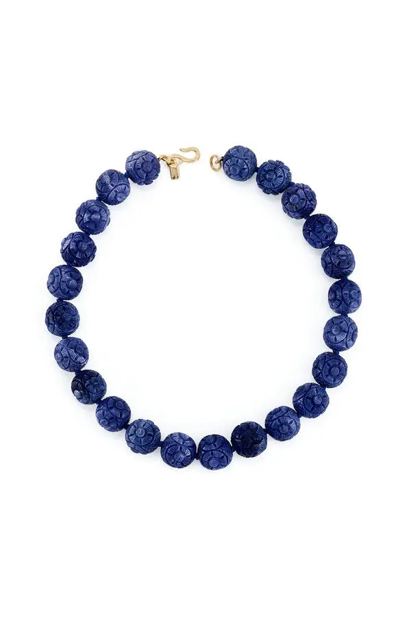 KENNETH JAY LANE Vintage Lapis Bead Necklace - Blue