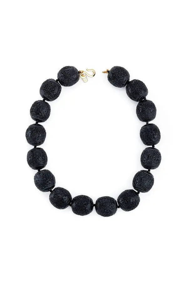 KENNETH JAY LANE Vintage Bead Necklace - Black