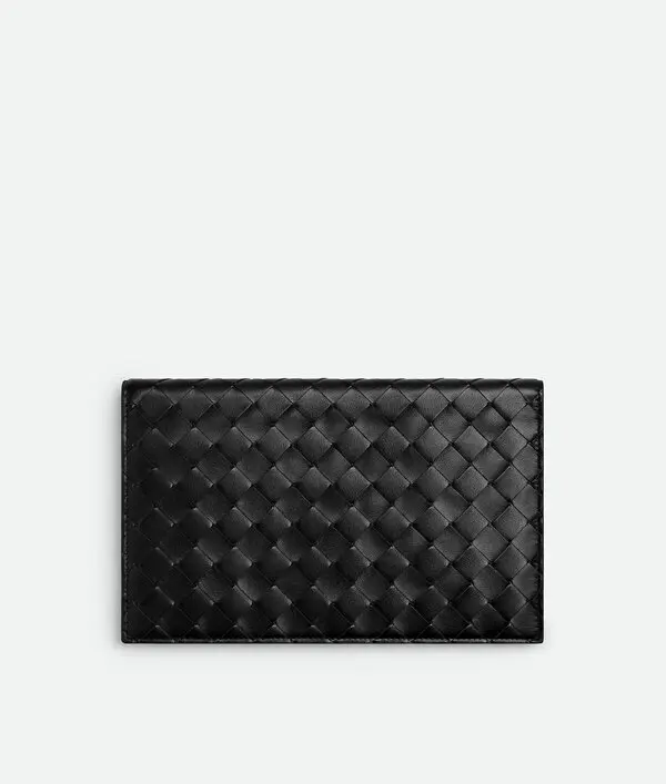 Bottega Veneta Intrecciato Check-in Organizer - Black