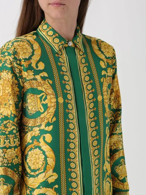Versace Medusa Renaissance Print Shirt - Emerald