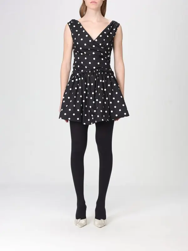 SELF-PORTRAIT Polka Dot V-neck Dress