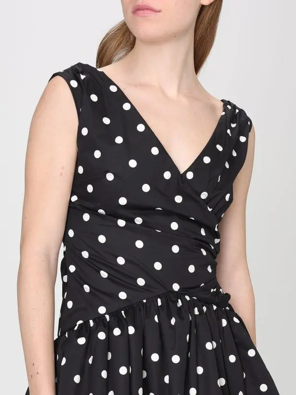 SELF-PORTRAIT Polka Dot V-neck Dress