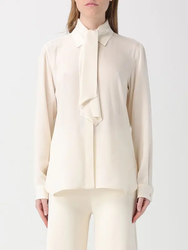 Max Mara Button-up Shirt With Draped Detail - Ivory
