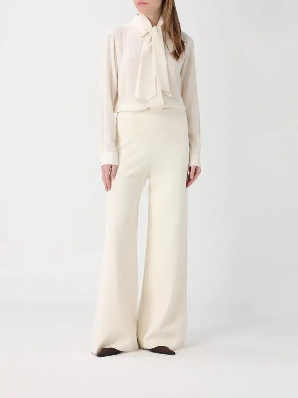 Max Mara Button-up Shirt With Draped Detail - Ivory