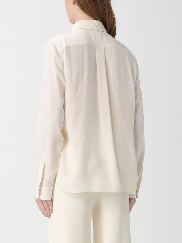 Max Mara Button-up Shirt With Draped Detail - Ivory