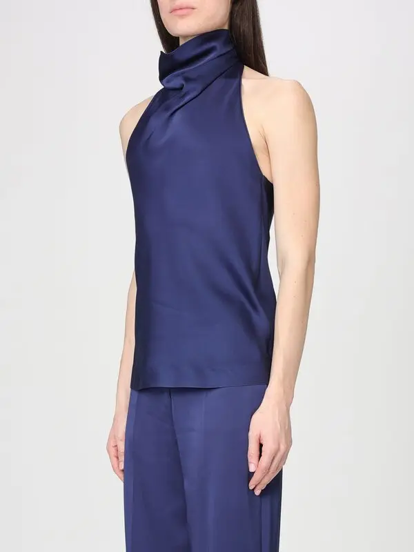 Stella McCartney Halter Neck Draped Top - Navy