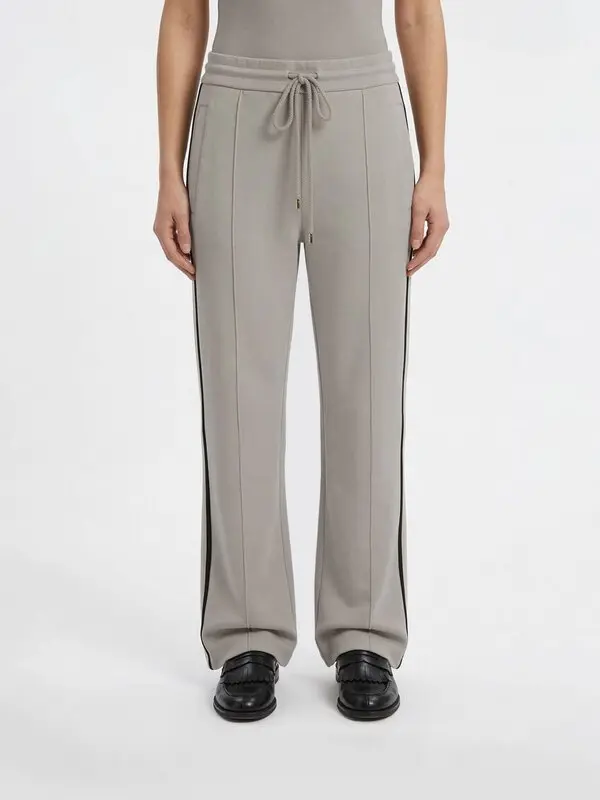 Max Mara Tailored Trousers With Contrast Piping - Ecru