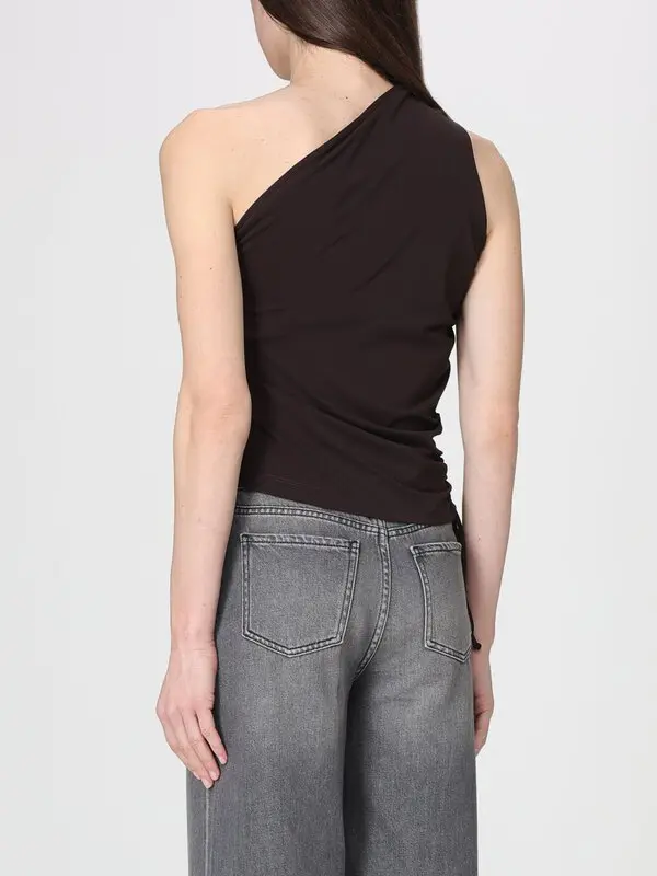 Pinko One Shoulder Top With Draping - Brown