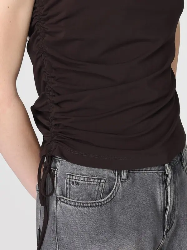 Pinko One Shoulder Top With Draping - Brown